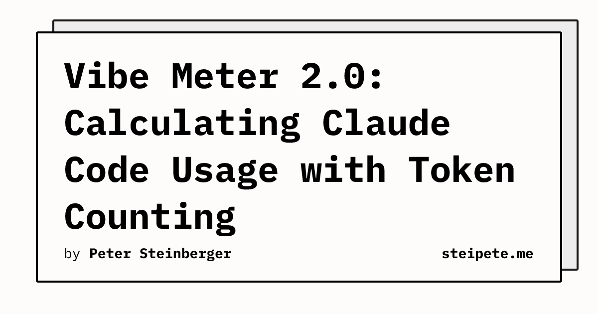 Vibe Meter 2.0: Calculating Claude Code Usage with Token Counting ...
